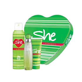 ᐈ She Is sweet qadınlar üçün ətir dəsti (tualet suyu 50 ml + sprey ...