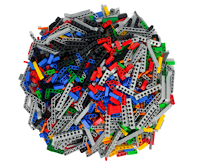 Konstruktor LEGO Technic Hole Rods Connectors Pins Mix 4260746650174, 3 ...