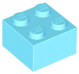 ᐈ Konstruktor aksessuarları Lego Designer 2x2 Azur (Medium Azure) 250 ...