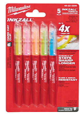Mətn markerləri dəsti Milwaukee Inkzall, rəngbərəng, 5 əd (48223206 ...