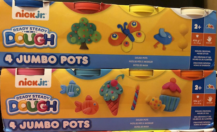 Modelləşdirmə üçün uşaq xəmiri Nick Jr Ready Steady Dough 4 Jumbo Pots ...