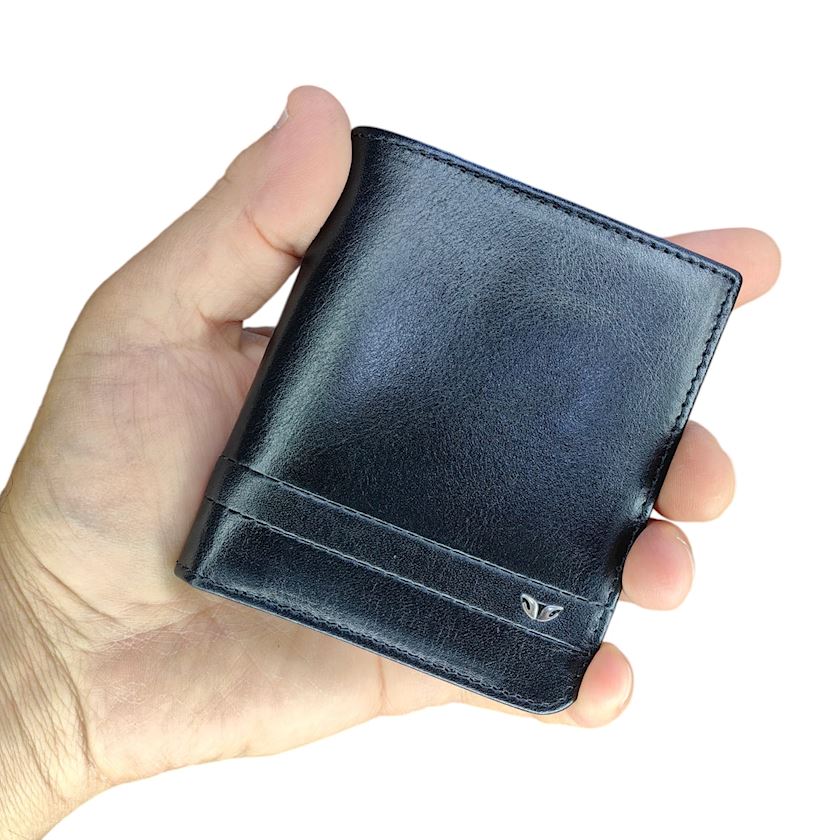 Kişilər üçün pul kisəsi Tergan 1664, dəri, qara - Qiymeti, Bakıda almaq ...