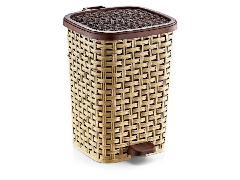 Zibil qabı Dunya Plastik Rattan pedallı plastik, 26 l (fərqli rənglər ...