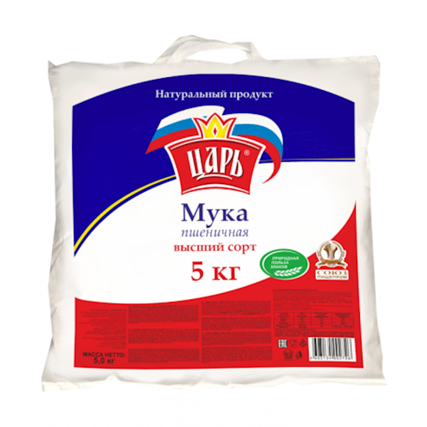 Мука Царь высший сорт 5 кг - купить в Баку. Цена, обзор, отзывы, продажа