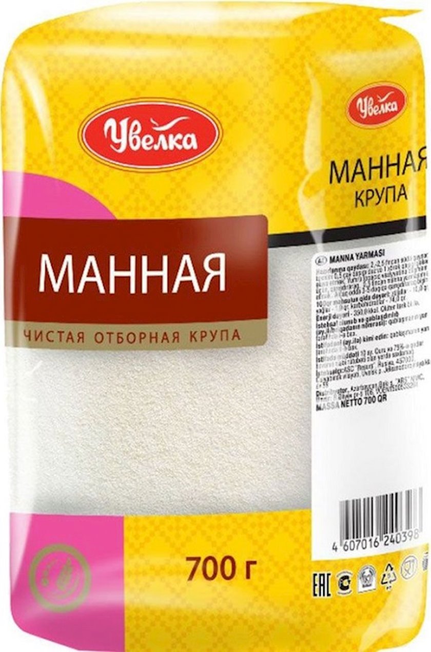 Манная крупа Увелка, 700г - купить в Баку. Цена, обзор, отзывы, продажа