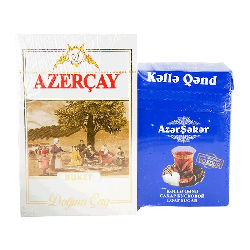 Чай черный Azercay Buket 450г сахар 750г 2222000000394 купить в