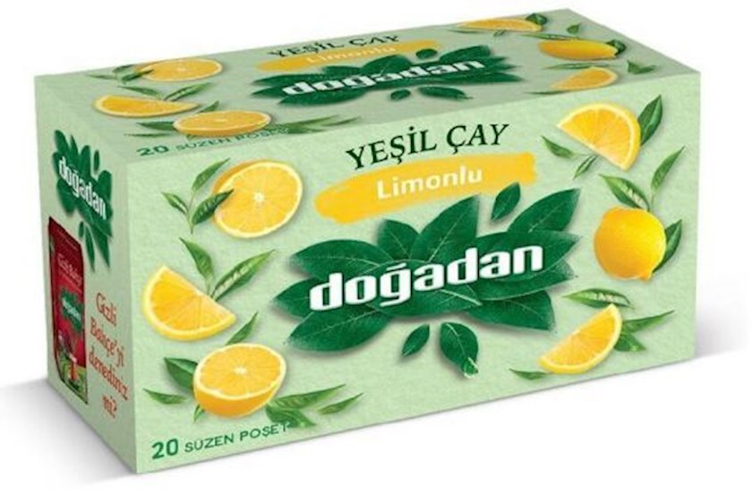 Чай зеленый пакетированный с лимоном Doğadan 20шт 8699432212185