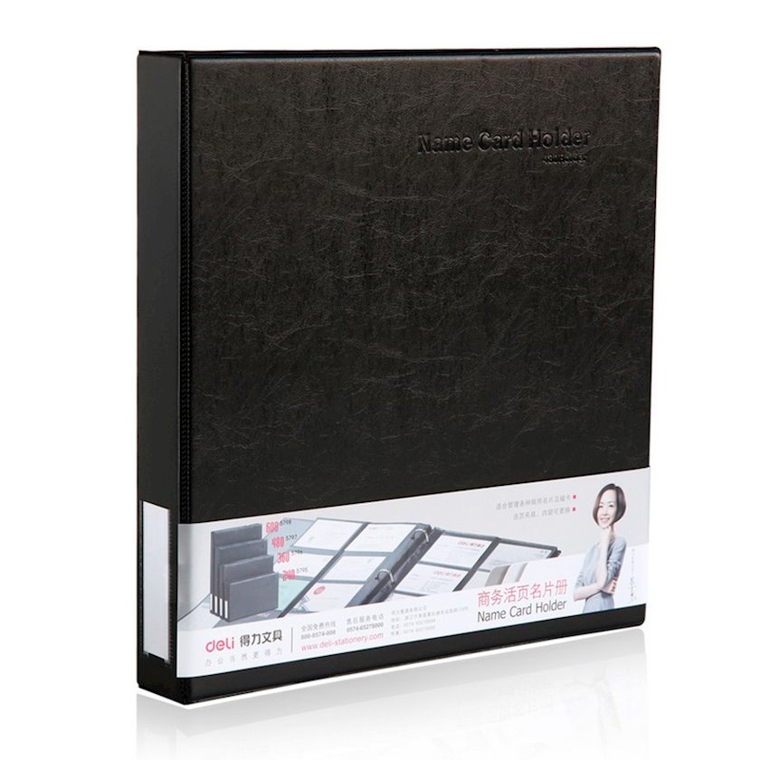 ᐈ Fayllarla qovluq Deli, vizit kartları üçün, 480 kart üçün, qara ...