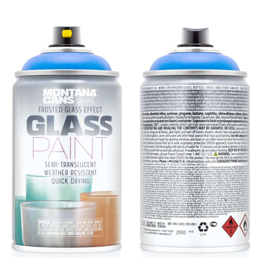Аэрозольная полупрозрачная краска для стекла Montana Glass Paint 5055 ...