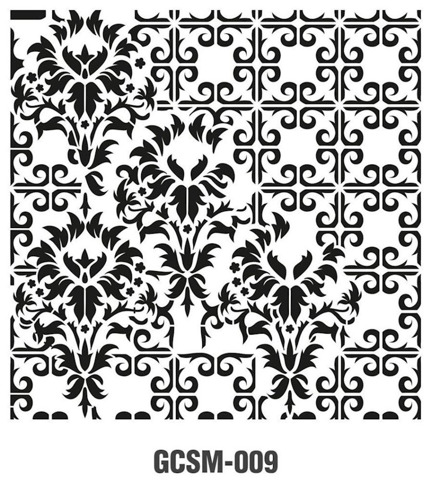 ᐈ Trafaret Cadence Grunge Stencil Midi GCSM Serie GCSM-009, 25x25 ...