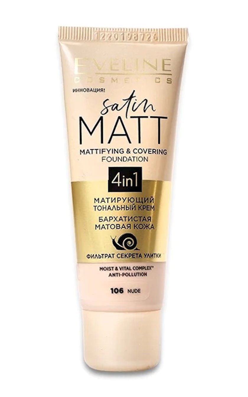 Тональный крем Eveline Cosmetics Satin Matt №106 Nude, 30 мл - купить в ...