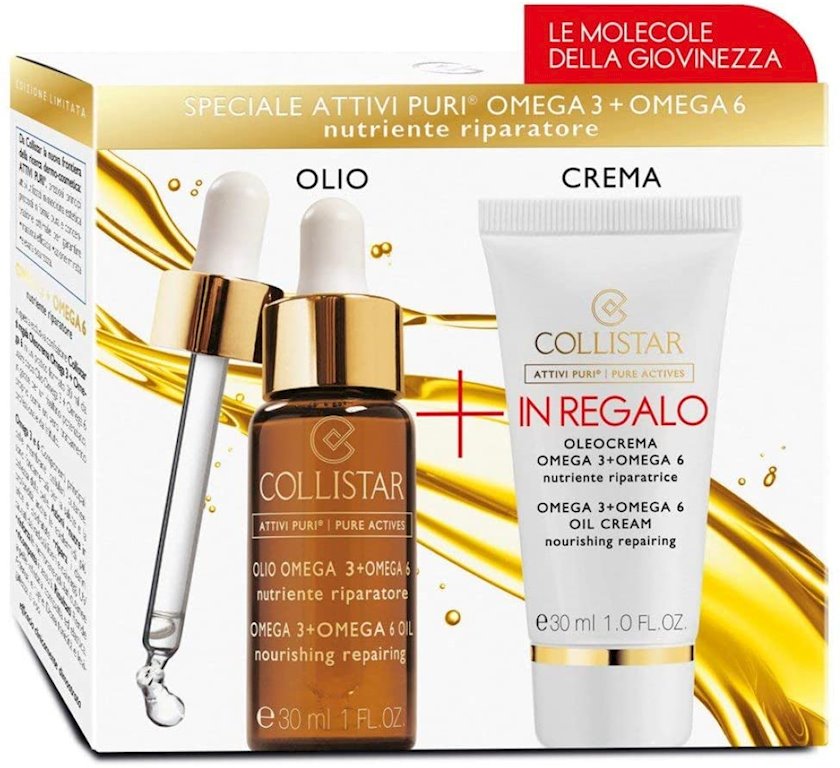Набор Collistar SET ATTIVI PURI OLEOCREMA OMEGA 3 OMEGA 6 OIL CREAM ...