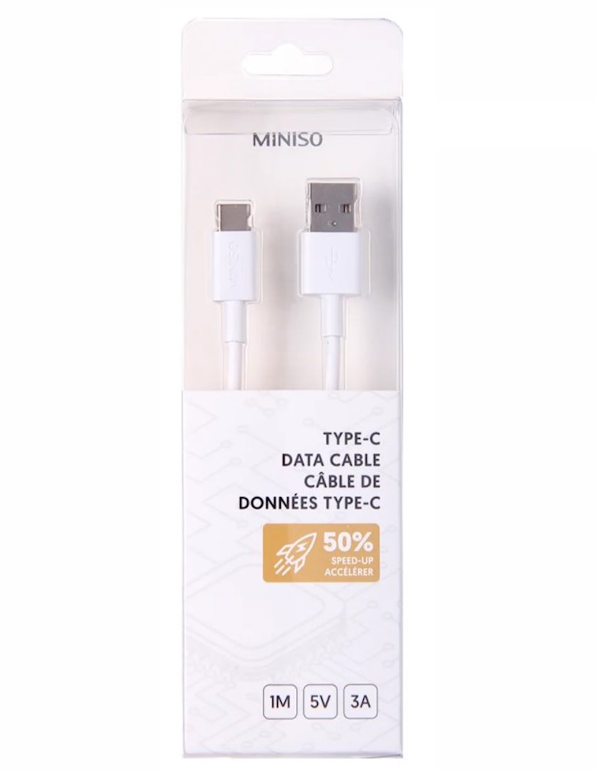 ᐈ Kabel USB Miniso Type-C Cable White - qiymeti və satışı | ️ BIRMARKET