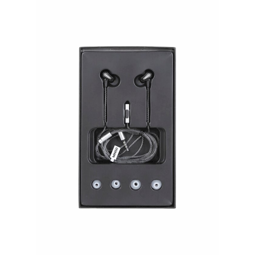 Проводные наушники Miniso M9 Transparent Black - купить по выгодной ...