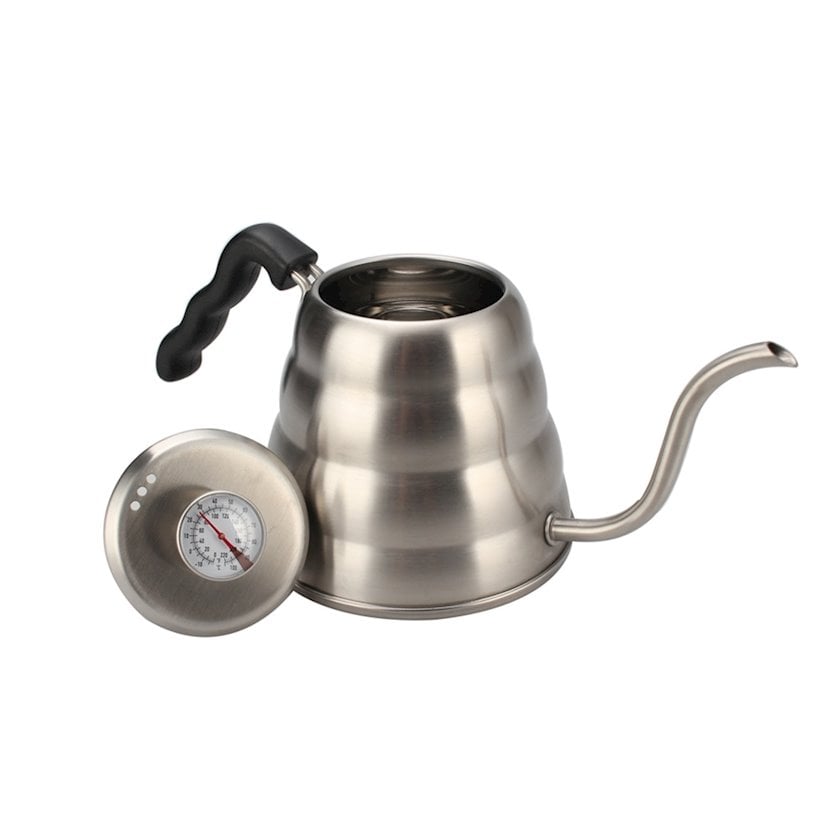 Чайник для заваривания кофе с термометром 3rd wave kettle 850 мл, серый ...