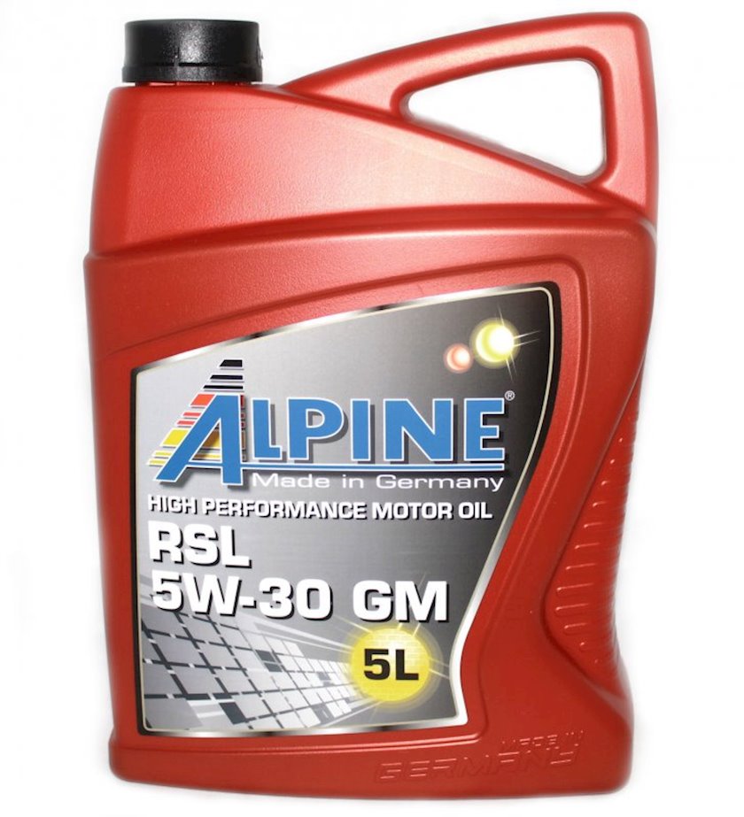 Sintetik motor yağı Alpine RSL 5W-30 GM, 5 l - Satışı | Mator Yaglari