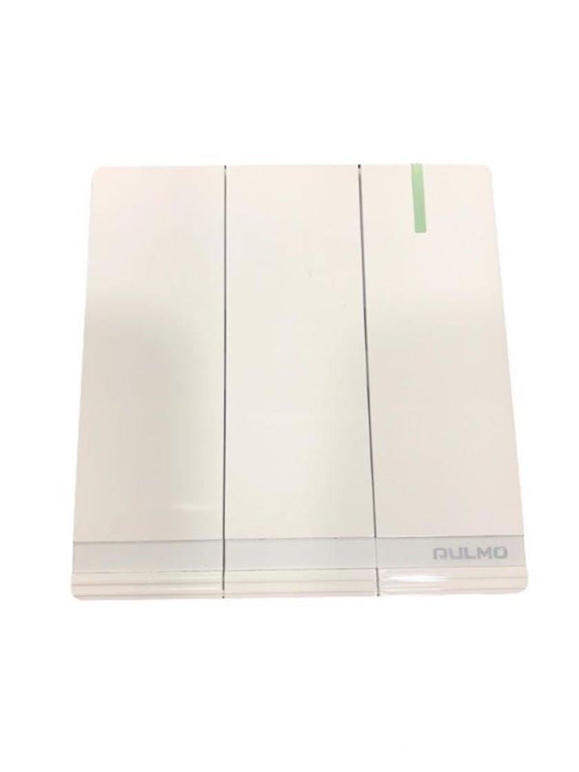 ᐈ Выключатель тройной Aulmo, белый, с подсветкой - купить по выгодной ...