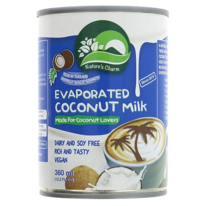 Топлённое кокосовое молоко Nature's Charm Evaporated Coconut Milk, 360 ...