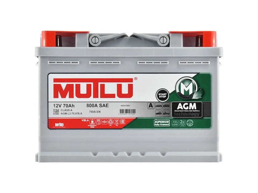 Автомобильный аккумулятор Mutlu 70Ah 12V AGM.L3.70.076.A - купить в ...