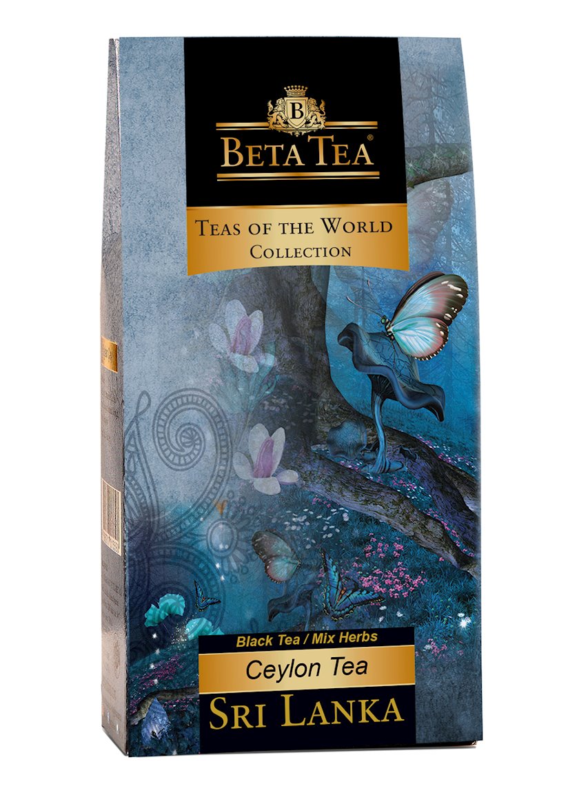 Şri Lanka qara çayı Beta Tea World Teas Collection Seylon çayı 50 q ...