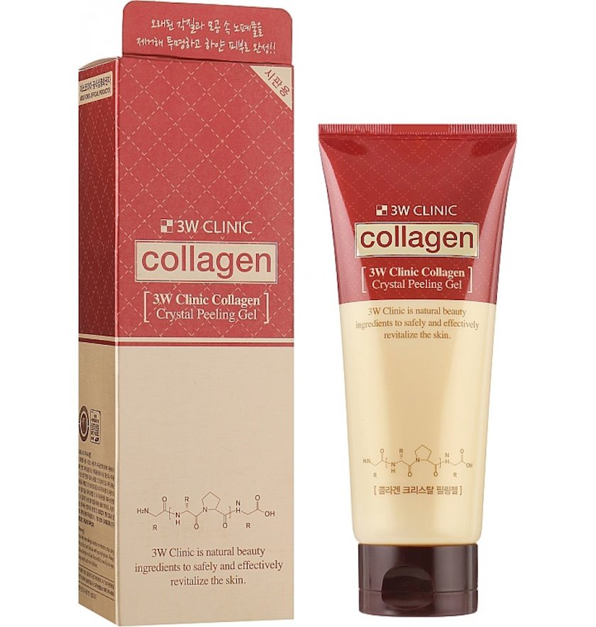Пилинг-гель для лица 3W Clinic Collagen Crystal Peeling Gel 180 мл ...