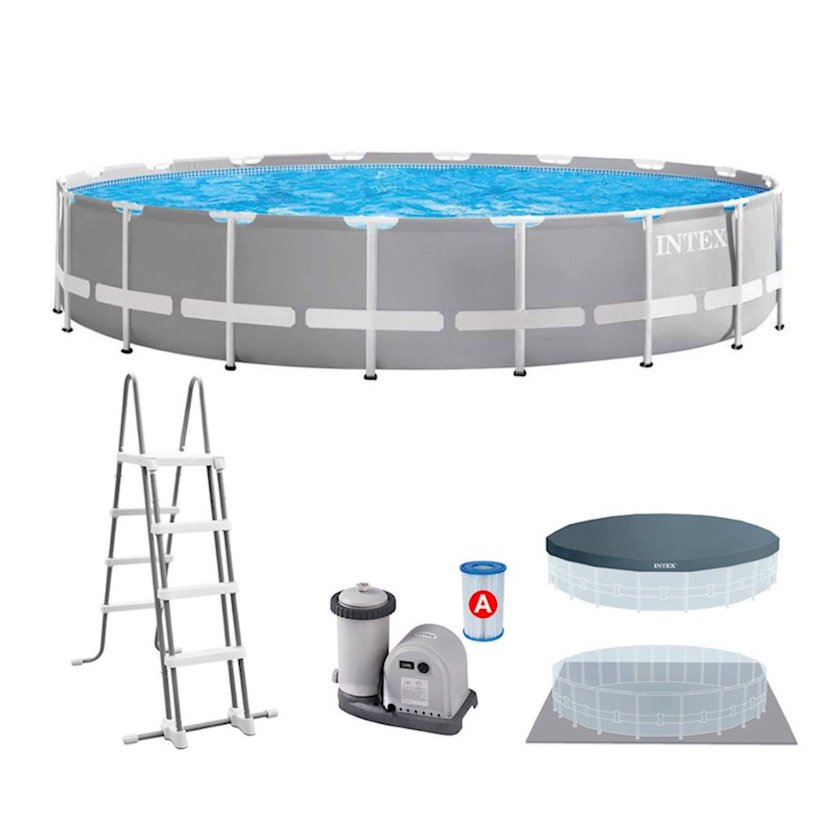 Karkas hovuz Intex 26726, 457х122 sm, boz - Qiymeti, Bakıda almaq ...