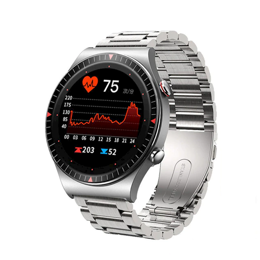 Smart saat Smart Watch T7 Silver Metal Band - Qiymeti, Bakıda almaq. Satışı, icmal, rəylər