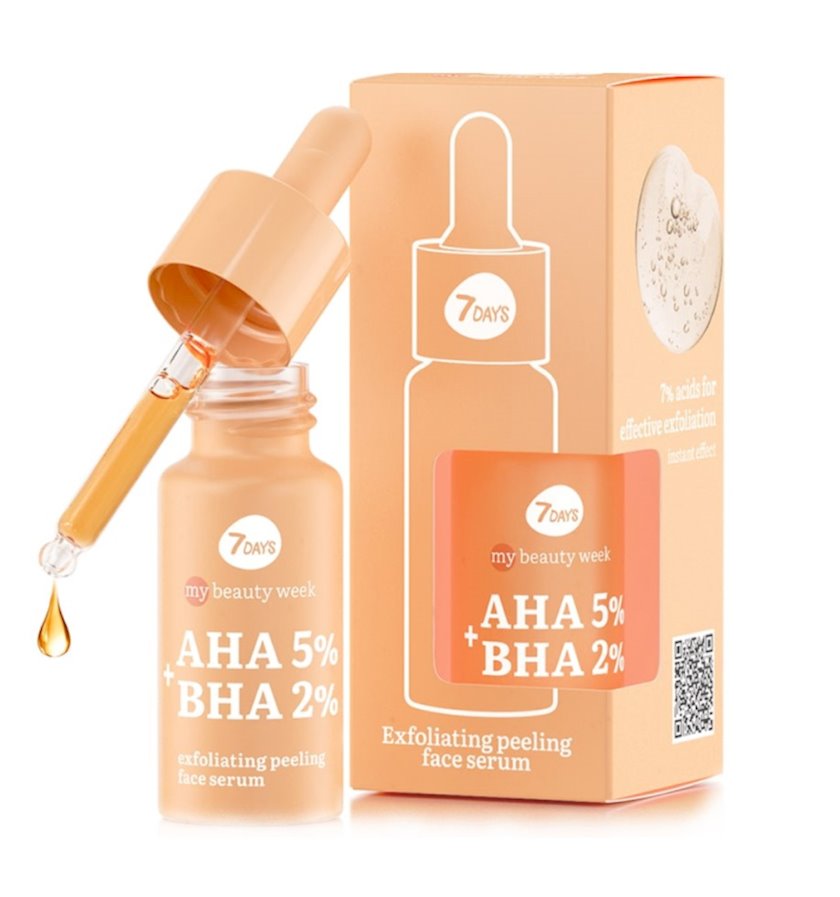 Сыворотка-пилинг для лица 7 Days My Beauty Week очищающая AHA+BHA, 20 ...