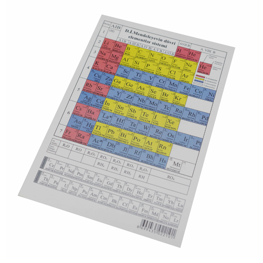 Plakat Oyal Plus Mendeleyev cədvəli - Qiymeti, Bakıda almaq. Satışı ...