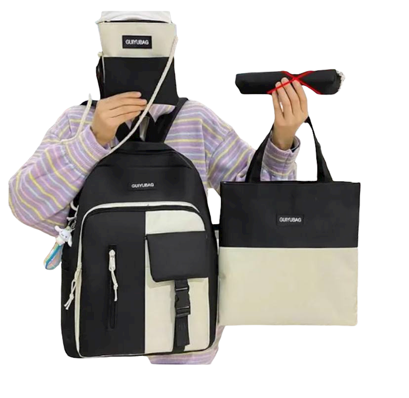 Школьный рюкзак Guiyubag РА-003502, черный/бежевый - купить в Баку ...