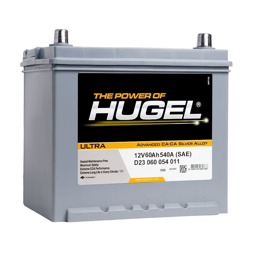 Автомобильный аккумулятор Hugel 60Ah, R+, 490A - купить в Баку. Цена ...