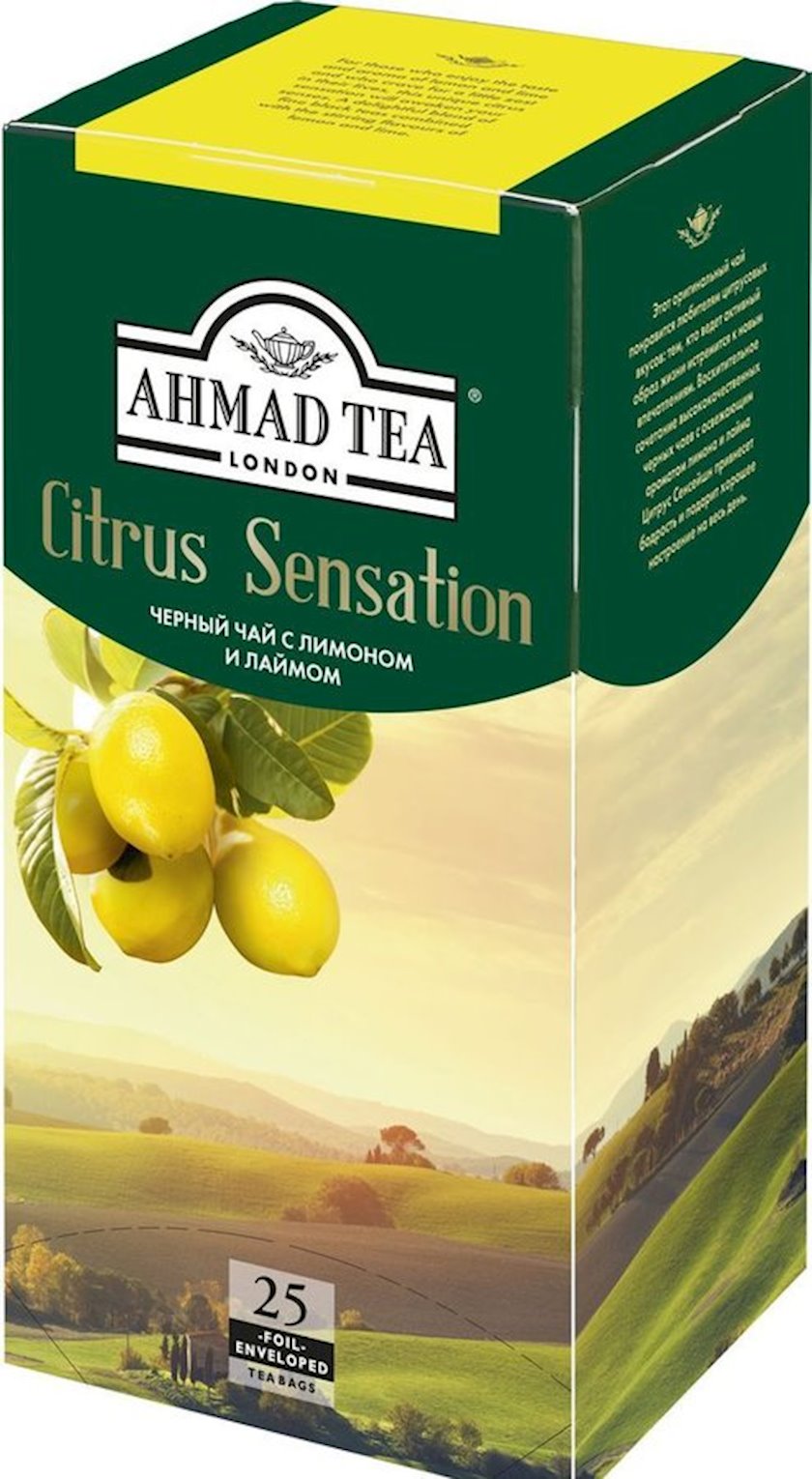 Чай пакетированный Ahmad Tea Citrus Sensation Black Tea, 25 шт - купить ...
