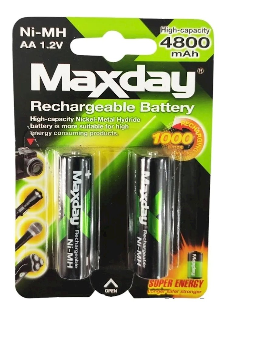 ᐈ Batareyalar Maxday Rechargeable AA 1.2V - qiymeti və satışı | ️ BIRMARKET