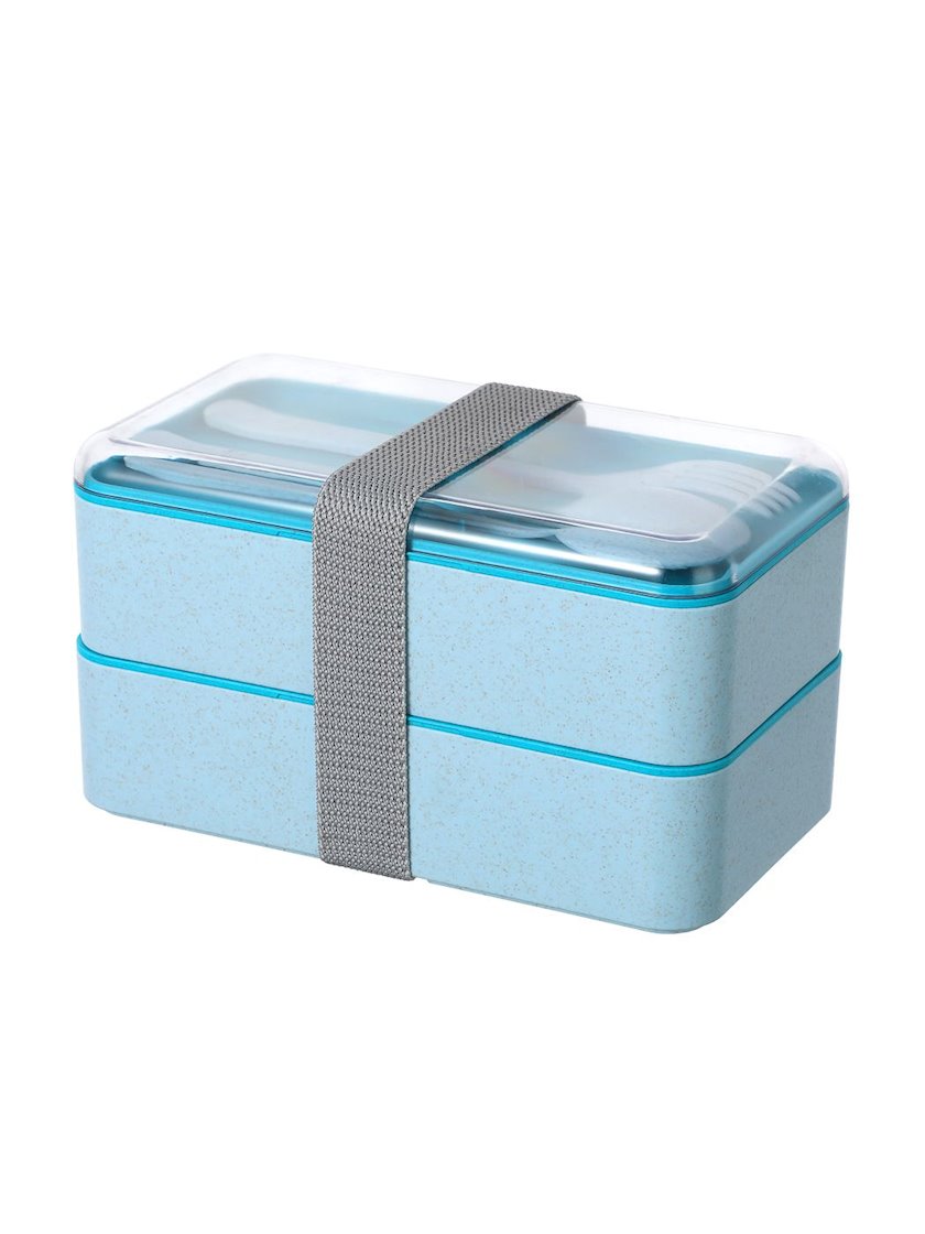Lanç-boks Miniso Double-layer Bento Box Blue, 1000 ml, Mavi - Qiymeti ...