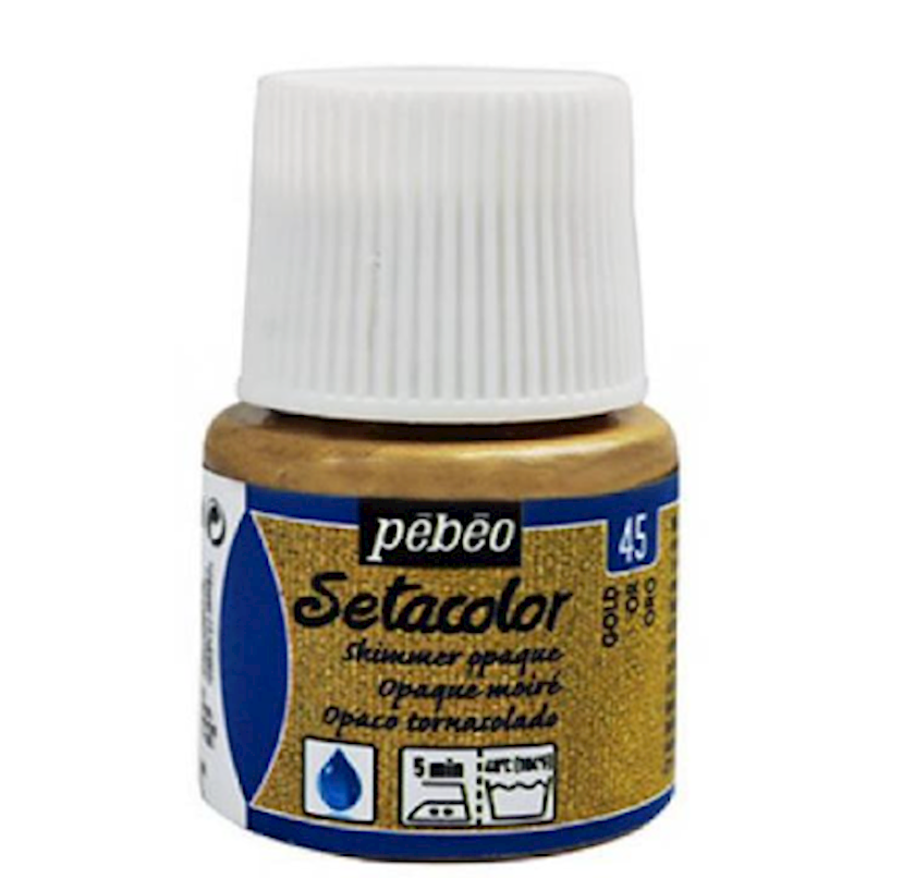 Краска Pebeo мерцающая для ткани Setacolor Shimmer Opaque gold 45 мл ...
