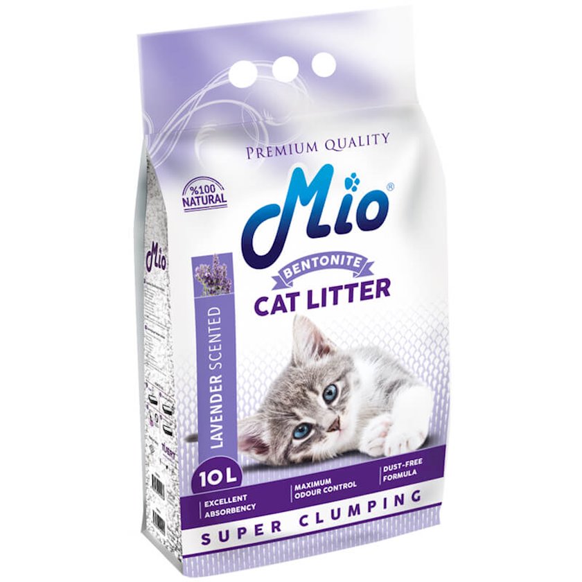 ᐈ Комкующийся наполнитель для кошек Mio Cat Litter Лаванда 10 л ...