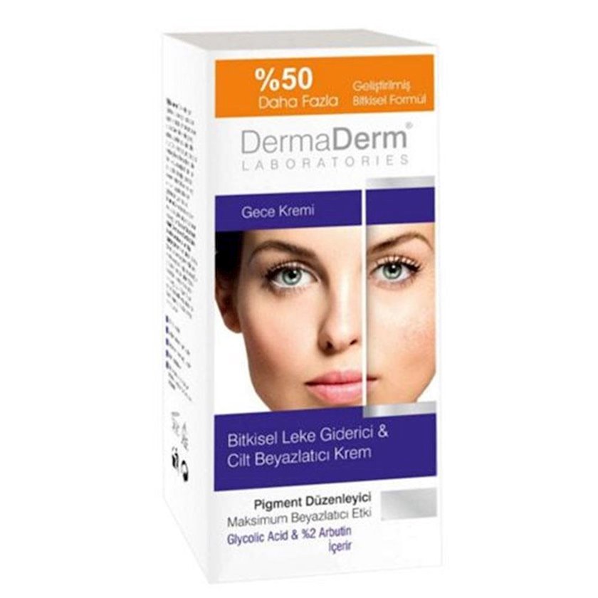 ᐈ Ağardıcı gecə üz kremi Dermaderm Leke Giderici Cilt Beyazlatıcı Gece ...