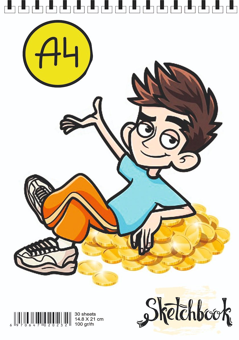 Bloknot Sketchbook VA404 Vlad A4, A5, 30 vərəq, ağ - Qiymeti, Bakıda ...