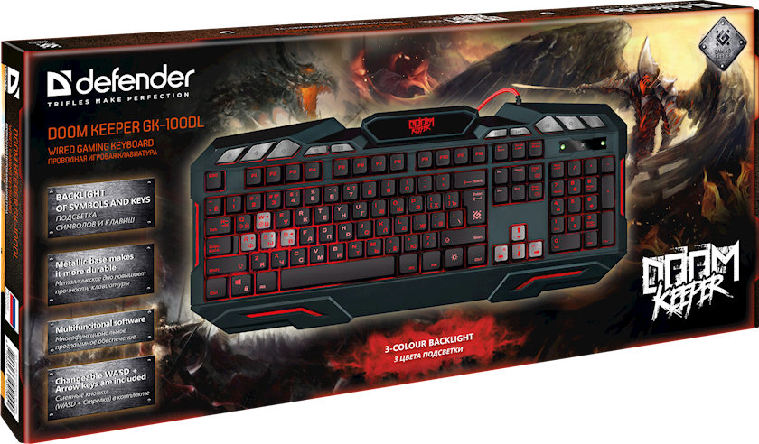ᐈ Клавиатура Defender Doom Keeper GK-100D1 Wired Gaming Keyboard (45100 ...