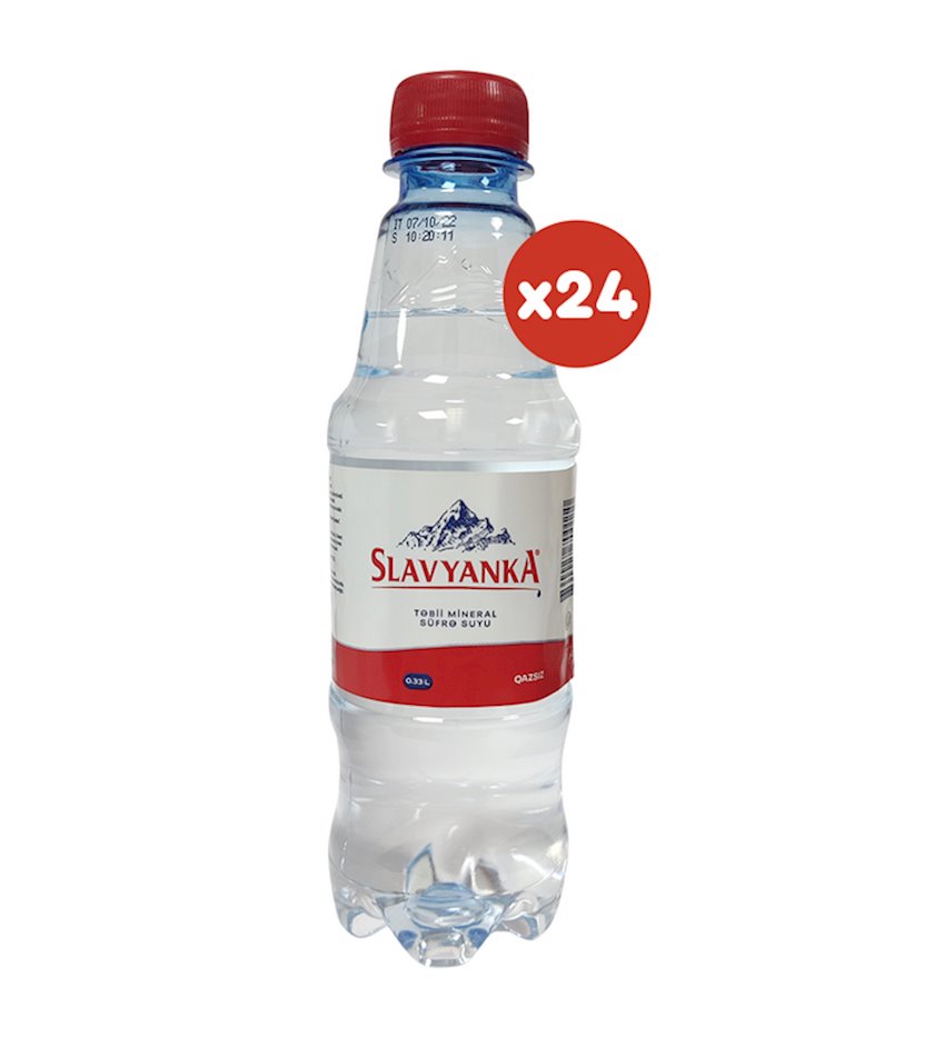 İçməli su Slavyanka plastik butulkada, 0.33 l, 24 əd - Qiymeti, Bakıda ...