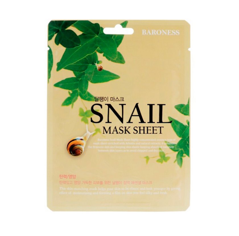 Üz üçün Parça Maskası Baroness Snail Mask Sheet Ilbiz Seliyi Cövhəri