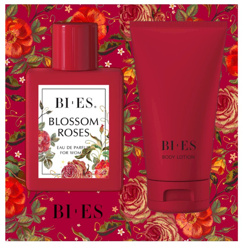 Bi-es Blossom Roses qadınlar üçün ətir dəsti (ətir suyu 100 ml + losyon ...