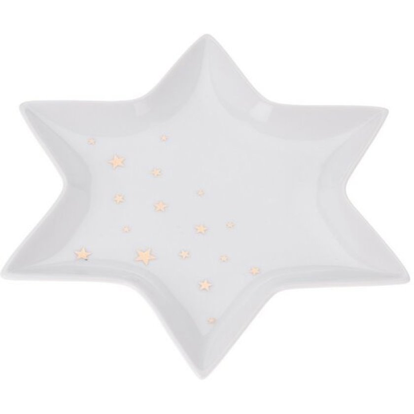 ᐈ Тарелка Koopman Star сервировочная, 28x28 см, в форме звезды, белый с ...