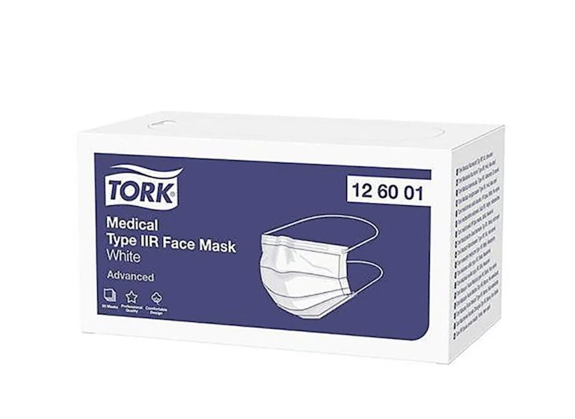 ᐈ Birdəfəlik maskalar Tork Medical Type IIR Face Mask, 50 əd - qiymeti ...