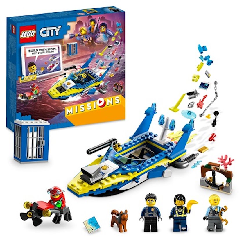 Конструктор LEGO City Missions Water Police Detective Missions 60355 ...