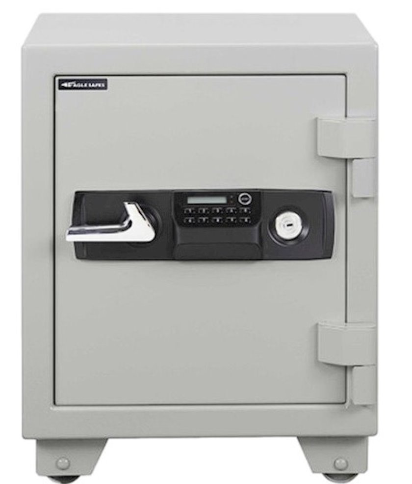 Ofis seyfi Eagle safes ES-065, elektron kodlu kilid və açar ilə, gümüşü ...