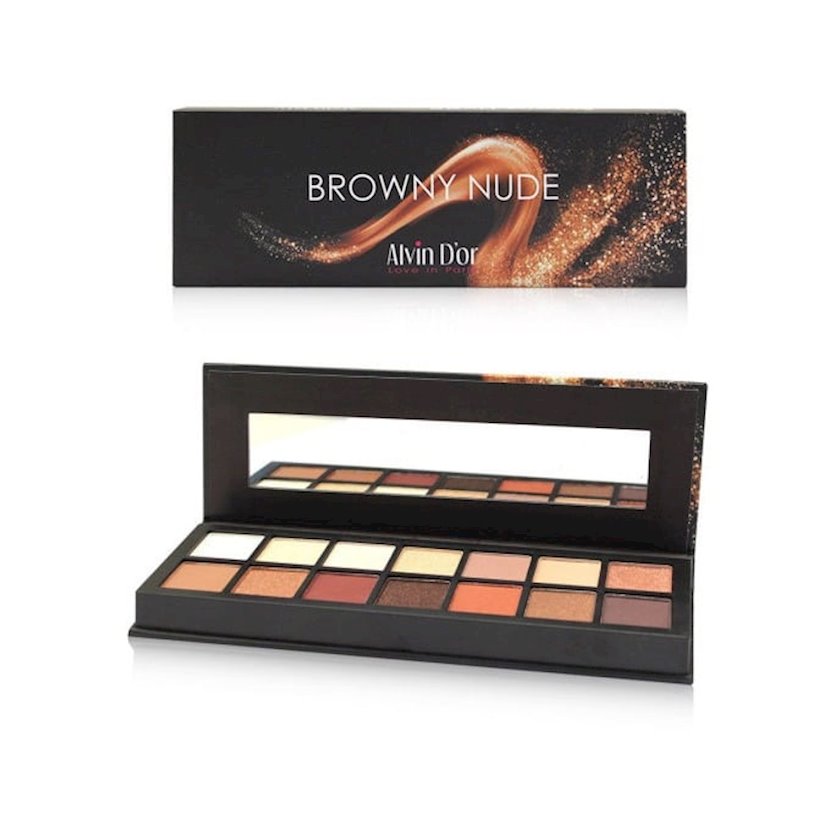 Палетка теней для век Alvin D'or Browny Nude 14 Colors Eyeshadow Palette 01 - купить в Баку ...