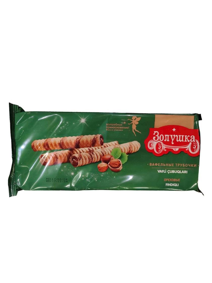 ᐈ Vafli çubuqları Золушка Fındıqlı 225 q - qiymeti və satışı | ️ BIRMARKET