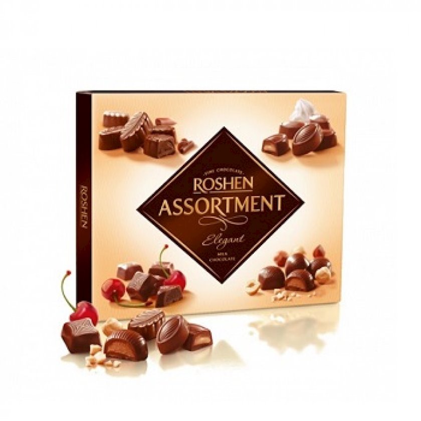 ᐈ Qutuda konfetlər Roshen Assortiment Elegant 145 q - qiymeti və satışı ...