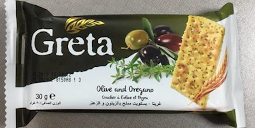 ᐈ Kreker Greta Olive and Oregano 30 q - qiymeti və satışı | ️ BIRMARKET